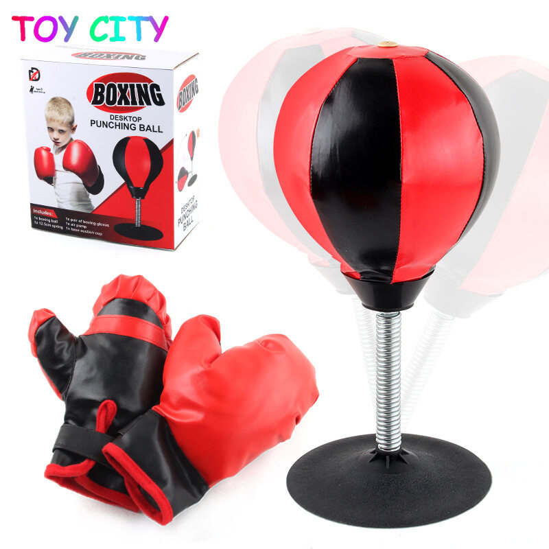Portable Desktop Punching Ball Inflatable Boxing Ball Trainer Kit ...