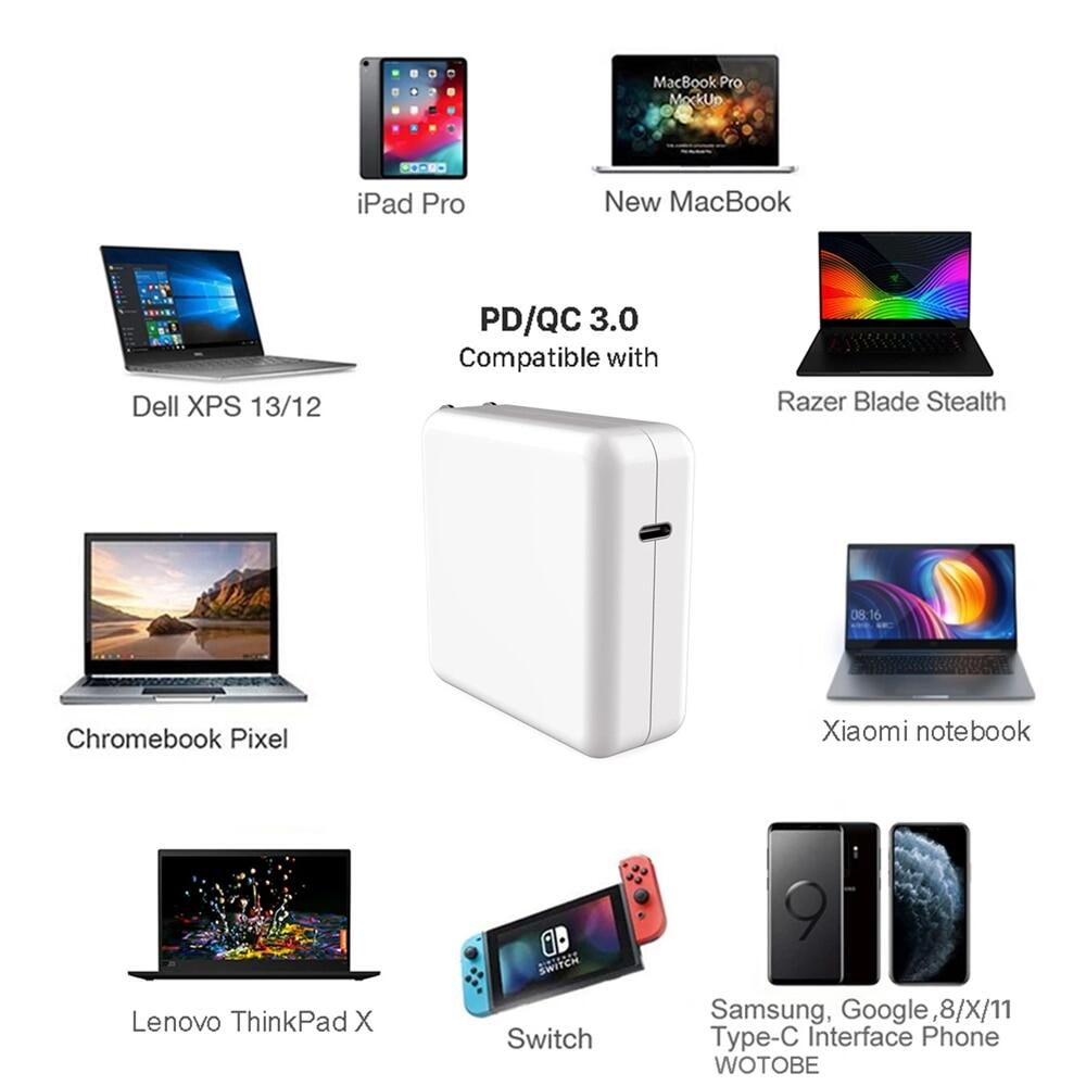 High Quality 30W 61W 65W 67W 87W 96W USB-C Typec Power Adapter Laptop Fast PD Charger For ...
