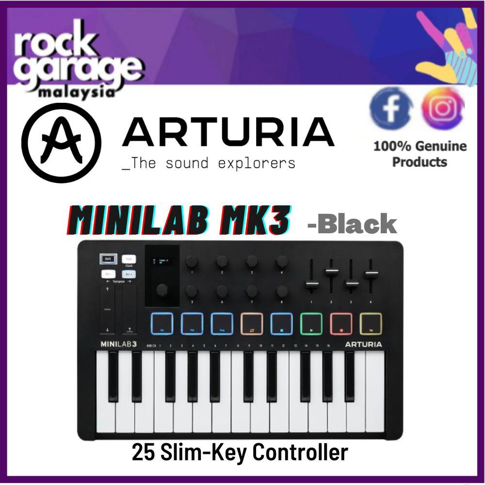 Arturia MiniLab MKIII 25 Slim-Key Controller - ( Mini Lab / MK3 ) | Lazada