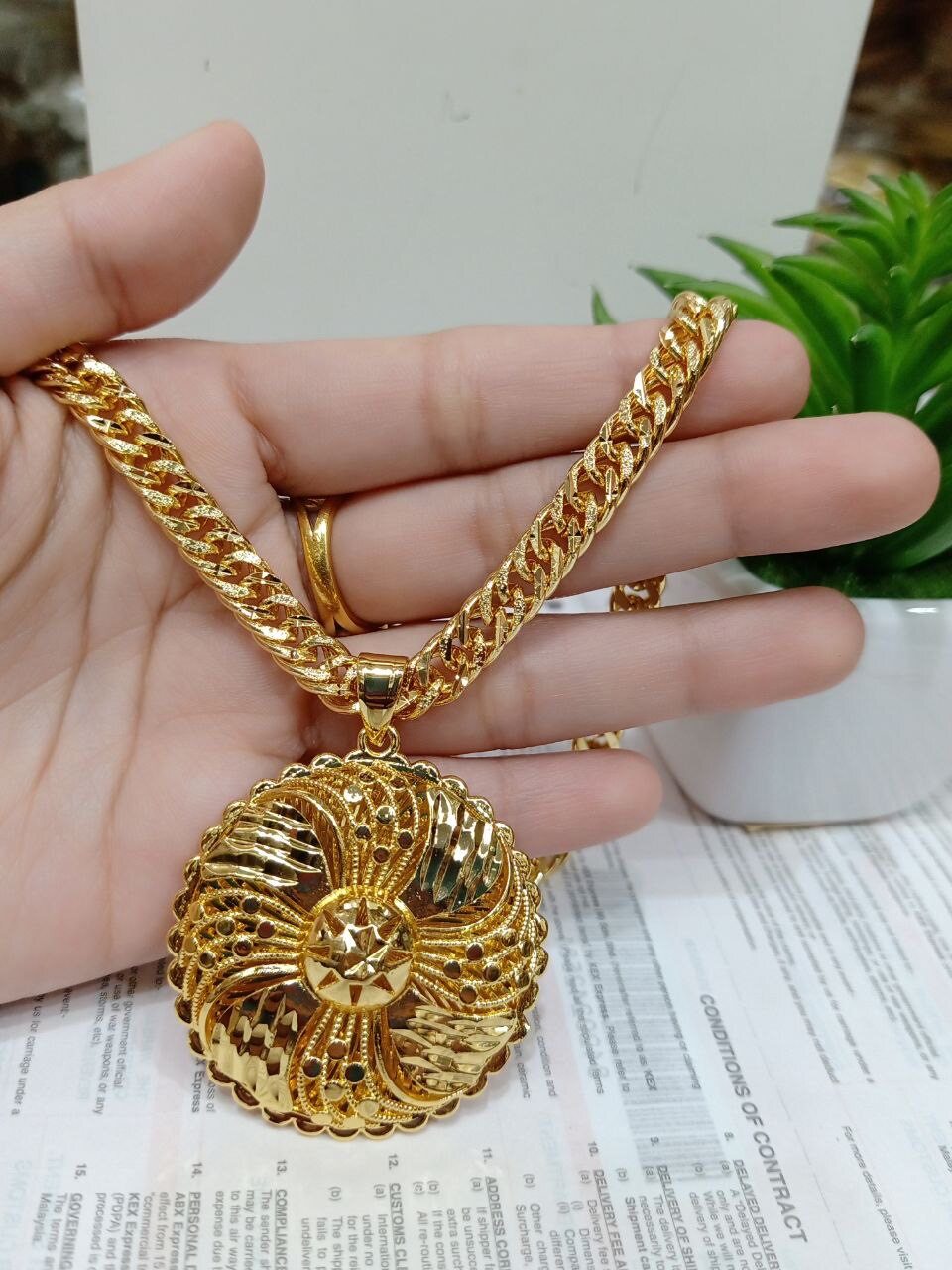 RANTAI LEHER LOKET EMAS SUASA 375 / 18K | Lazada