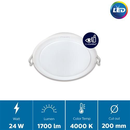 PHILIPS 59471 MESON 24W 8" Recessed LED Downlight Round (3000K/4000K ...