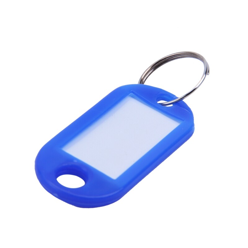 32x Multi-colors Plastic Key Fob ID Tags Luggage ID Labels with Split ...
