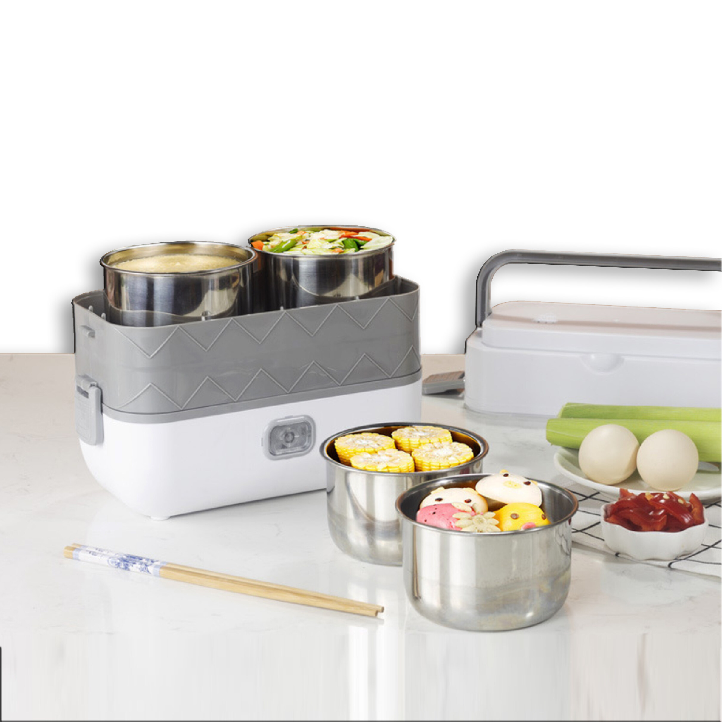 Malaysia Plug Portable Electric Lunch Box Heating Double Layer ...