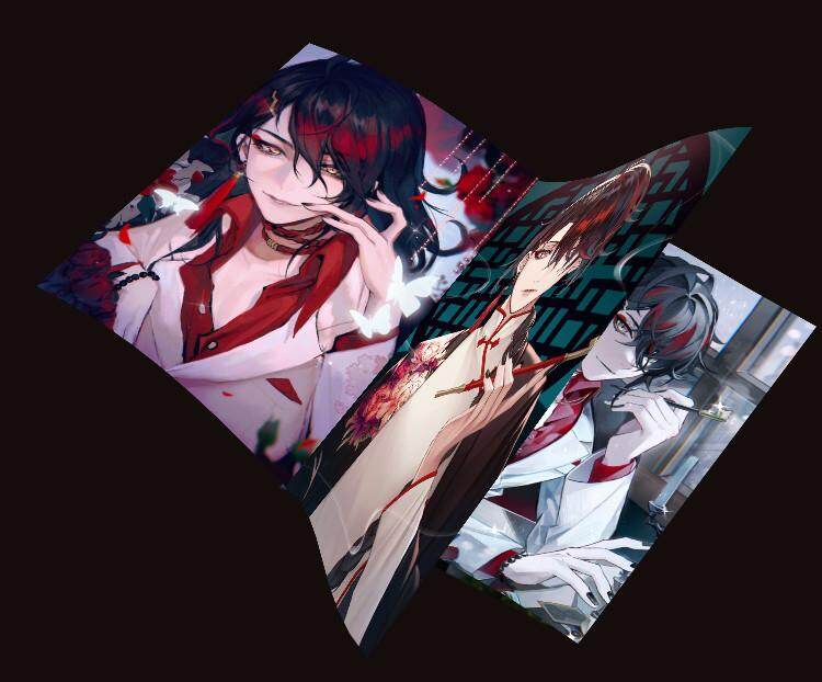 ใหม่อะนิเมะ VTuber Vox Akuma อัลบั้มภาพ Luxiem รูปการ์ตูน Photobook พวง ...