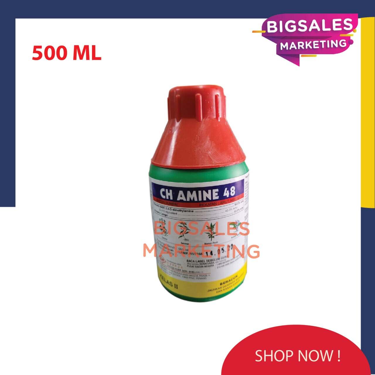 CH Amine 48 Yam Grass Killer 2,4-D dimethylamine 48% Herbicide / Racun ...