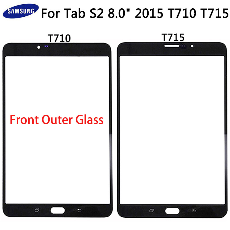 ใหม่ T710ด้านหน้าเลนส์กระจกสำหรับ Samsung Galaxy Tab S2 8.0 2015 T710 T715หน้าจอสัมผัสที่ตรวจจับ ...