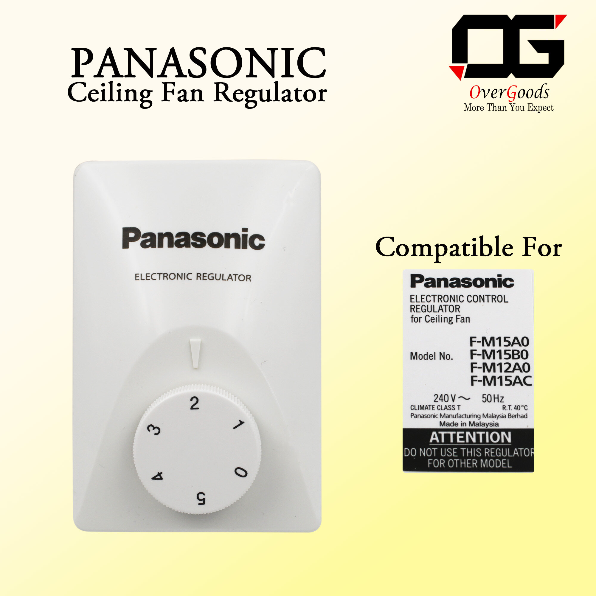 Panasonic Original Fan Regulator Fan Knob Electronic Original Fan ...