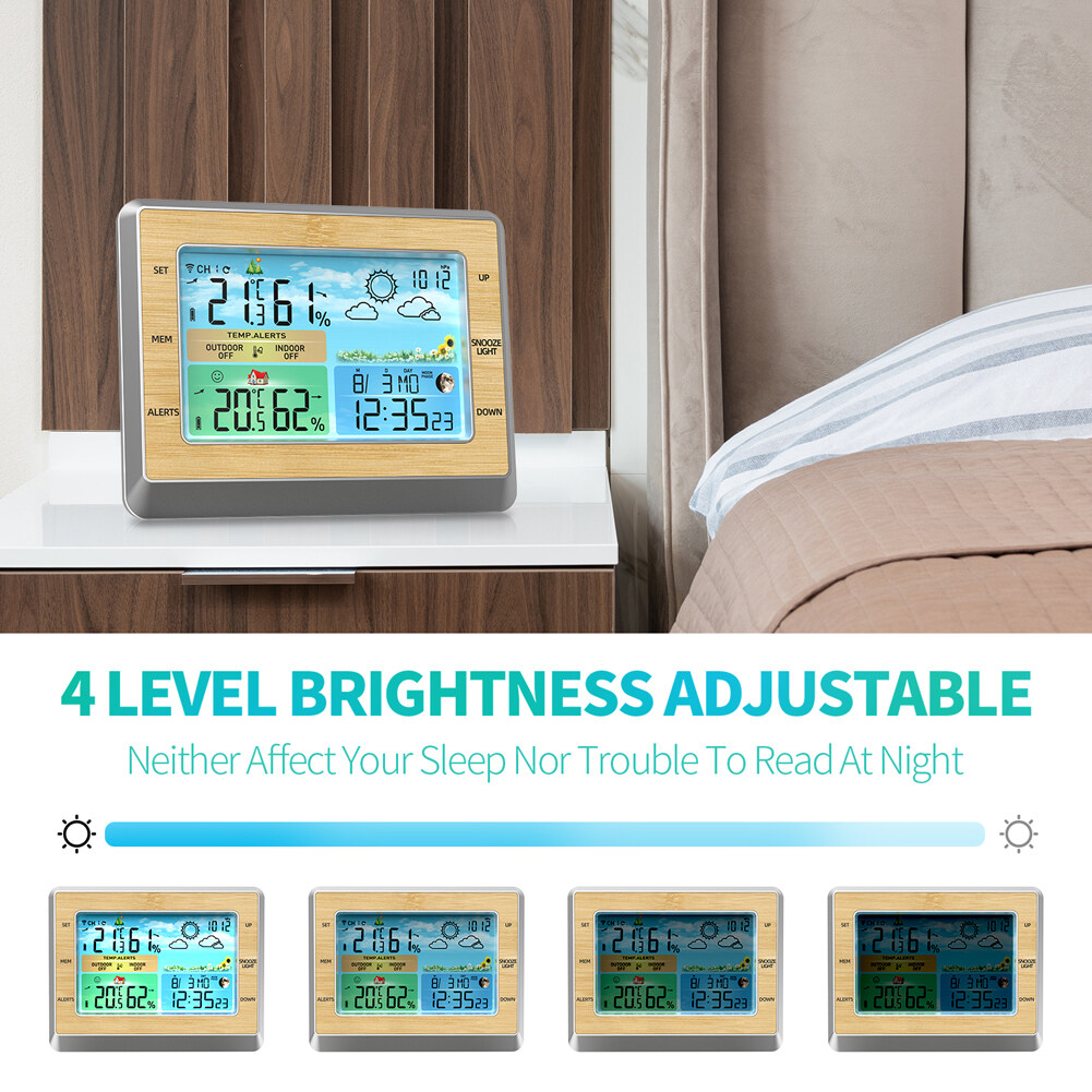 5.9 I-nch Display Date Week Indoor Outdoor Temperature Humidity Moon ...