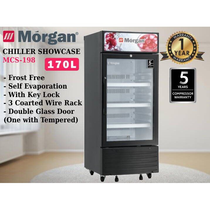 MIDEA 211L Chiller Showcase Refridgerator MSC-216BE / MDRZ302FGG30 ...