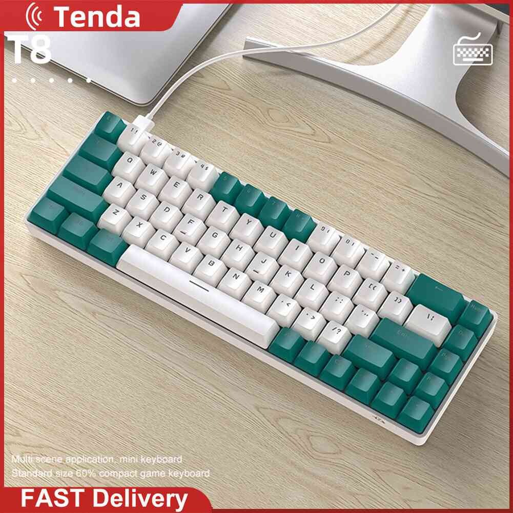 T8 Wired Mechanical Keyboard 68 Keys RGB Backlight Wired Gaming ...