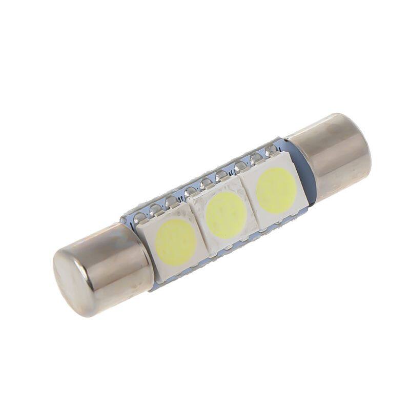 1Pc สีขาว T6 5050 31Mm 3-SMD หลอดไฟ LED สำหรับรถกระบังแสงกระจกเงาโต๊ะ ...