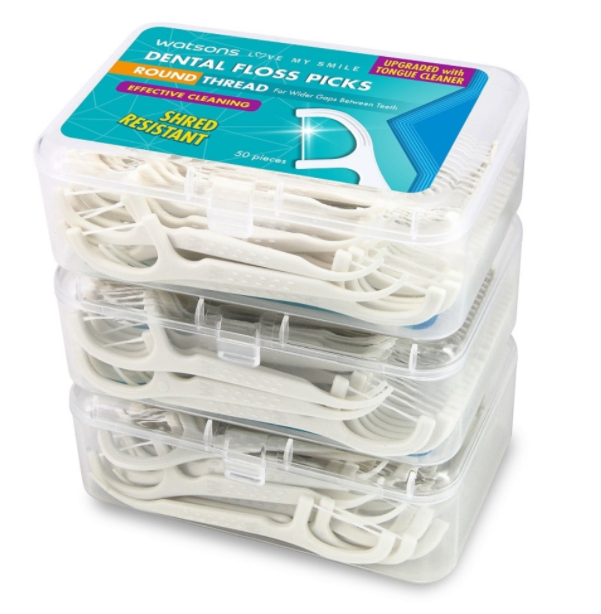Watsons Original Dental Floss Picks Flat / Round (50s x 3 Boxes) | Lazada