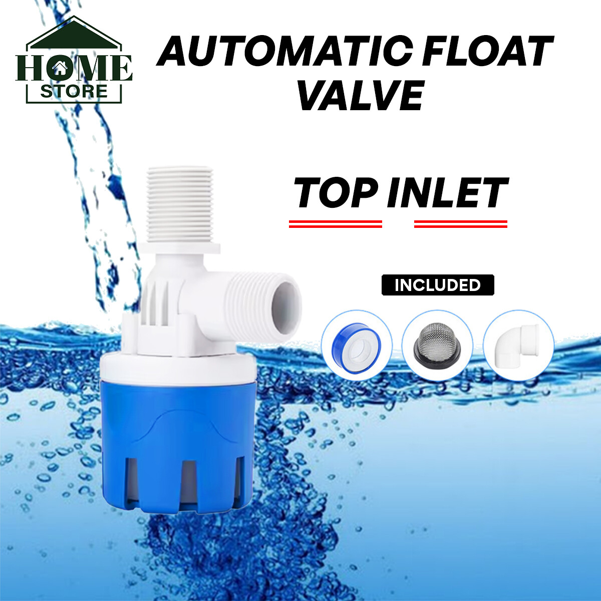 Automatic Water Level Control Float Valve Top & Side Inlet Mount Inside ...