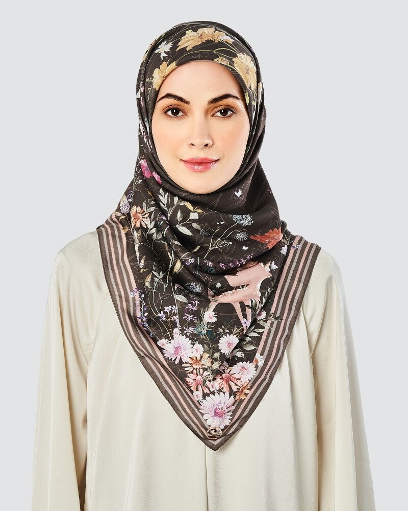 DISNEY X NAELOFAR BAMBI SQUARE SCARF AND SHAWL WITH EXCLUSIVE BOX (100% ...