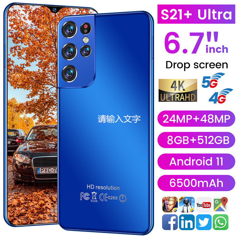 S21 Ultra 5G สมาร์ทโฟน Murah โทรศัพท์เดิม8Gb Ram + 512Gb Rom Hot Gaming ...