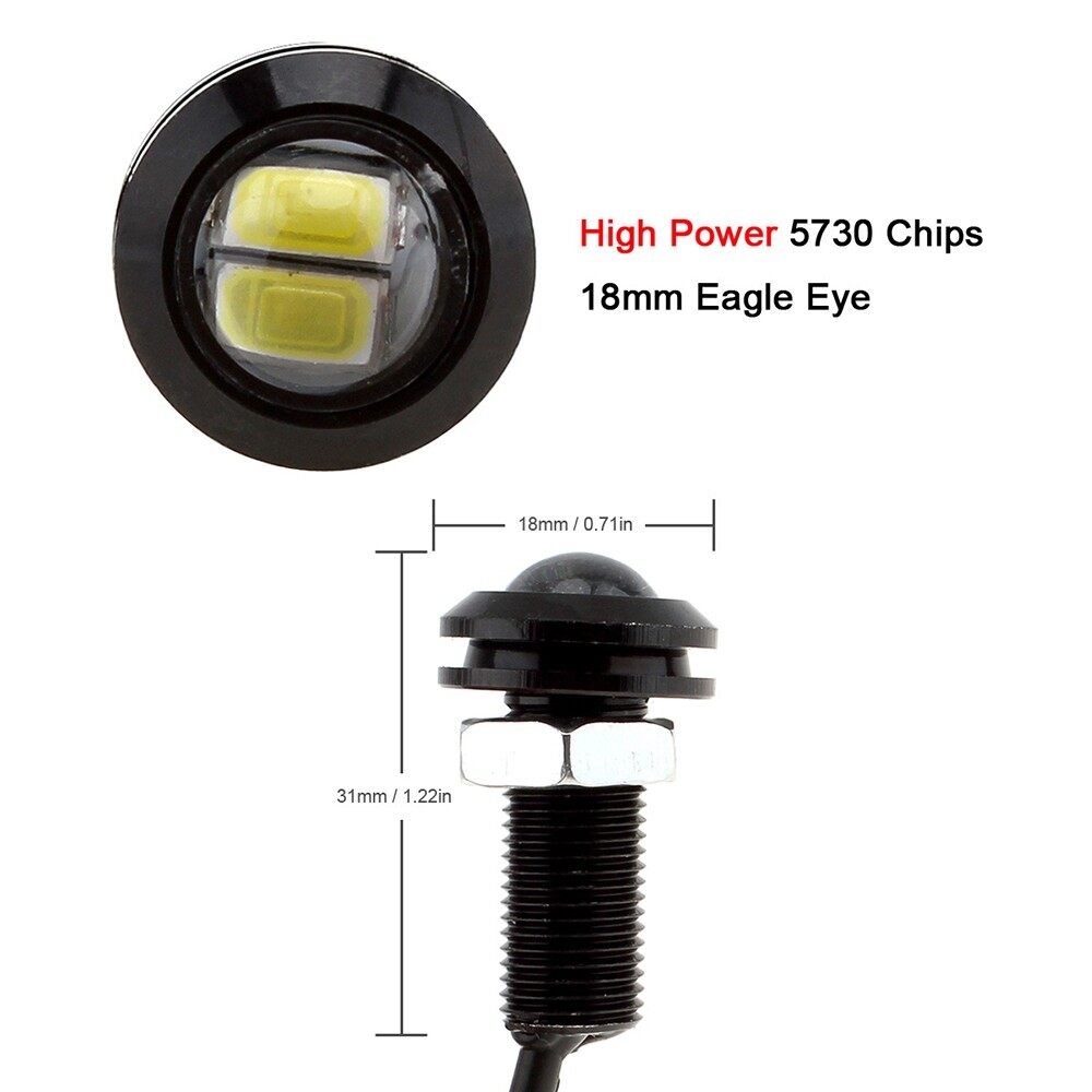 18Mm Eagle Eye LED DRL 2Pcs อะไหล่สีขาว5730อุปกรณ์เสริมไฟสำรองโคมไฟ ...