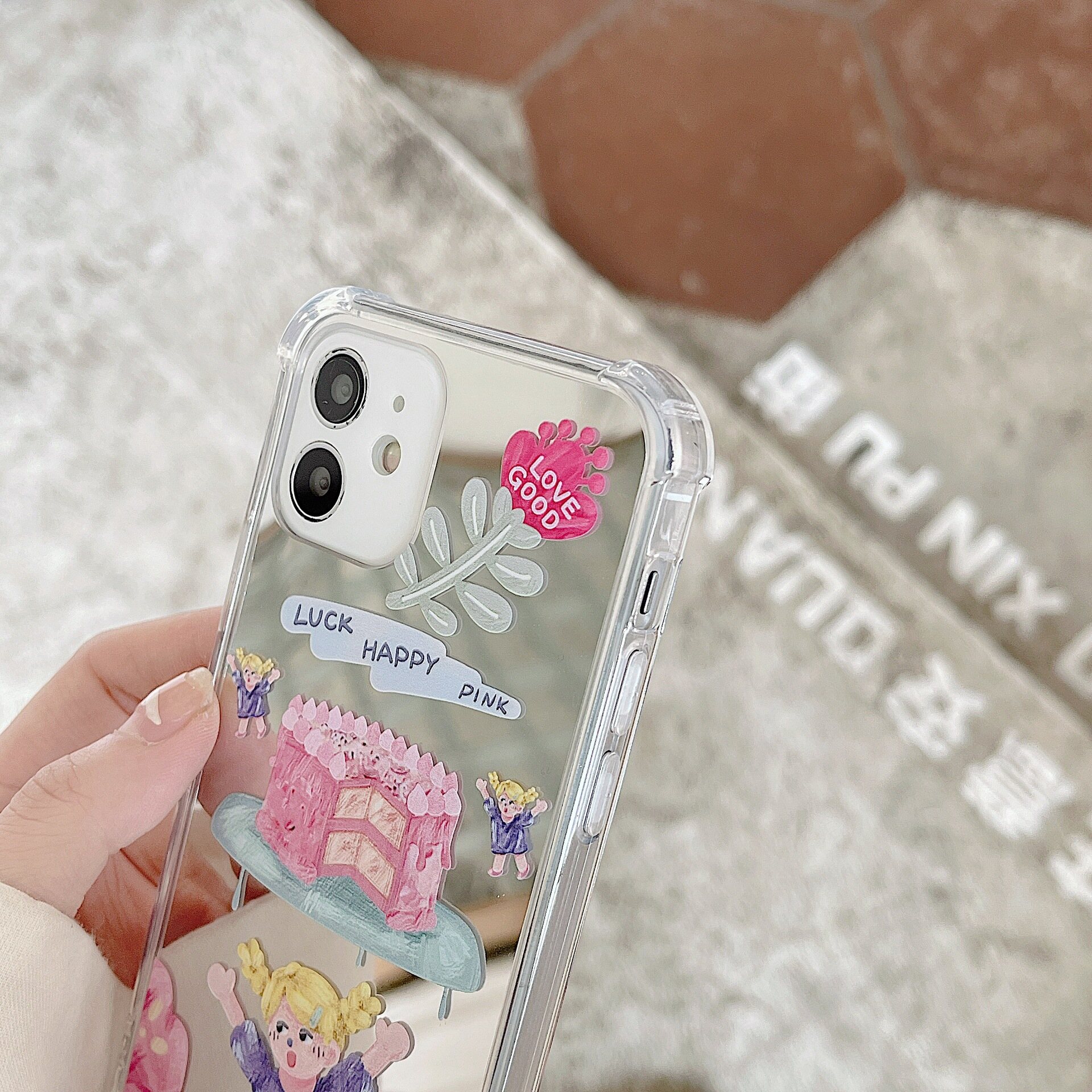 KoMo Cartoon cute iphone case with make up mirror design waterproof ...