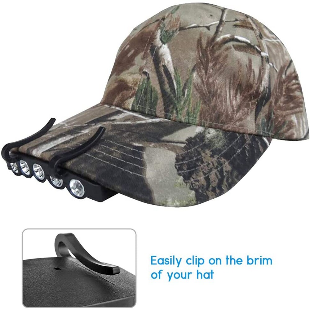 [In stock] Original Clip cap lights 5 LED clip-on lamp Night fishing ...