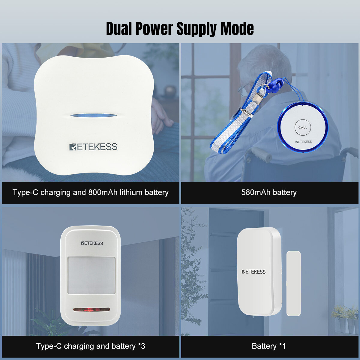 Retekess WiFi Smart Home Security Systems TH011 TH013 TH015 TH016 ...