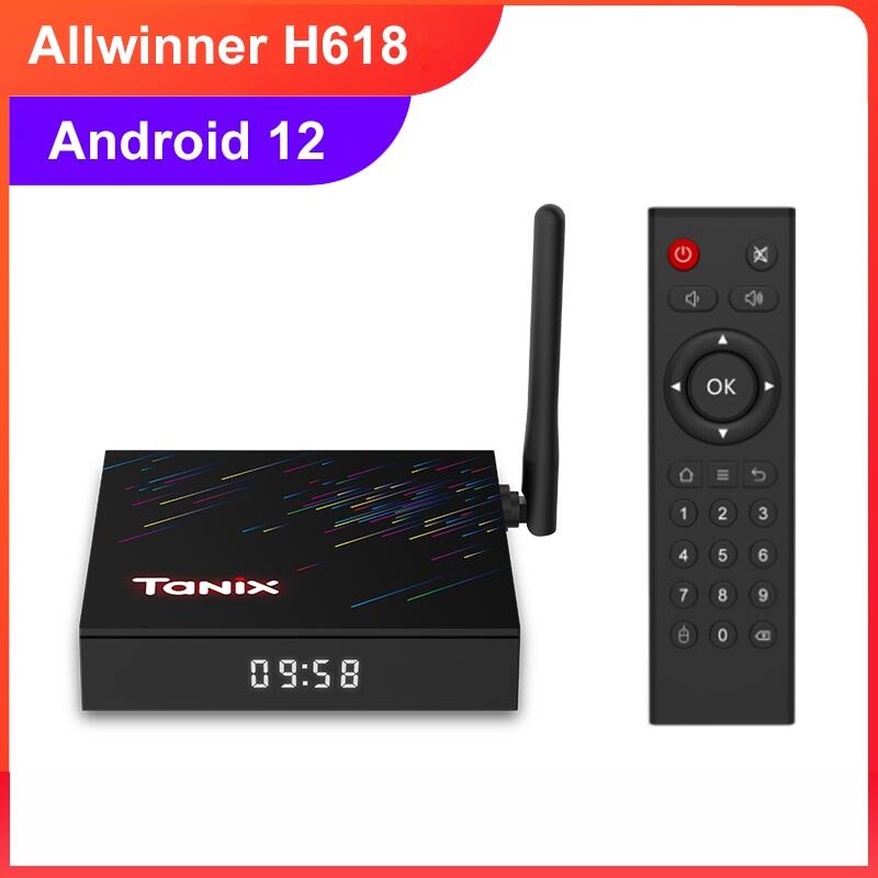 กล่องแอนดรอยด์12สมาร์ททีวี TX68 Allwinner H618 Wifi 2.4G 5G BT5.0 4K ...