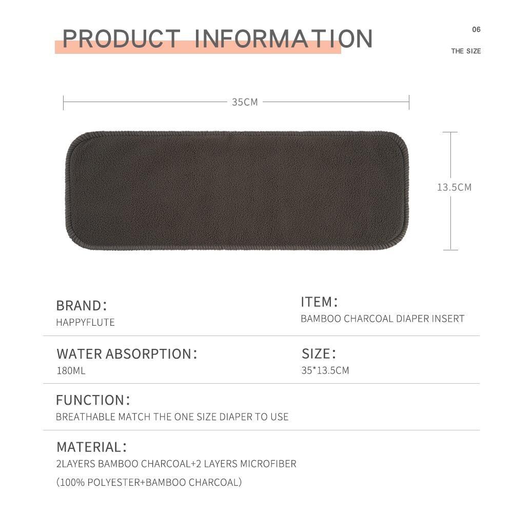 Happy Flute High Quality Baby Nappies Bamboo Charcoal Liner nappy ...