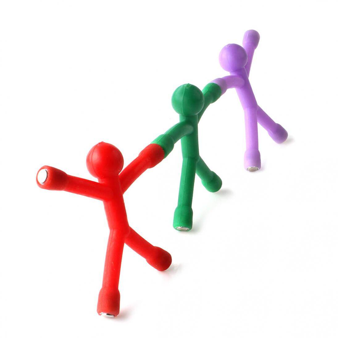 9PCS ใหม่ Mini Q-Man แม่เหล็กยางลบแบบน่ารักแม่เหล็กผู้ชายแม่เหล็กติด ...