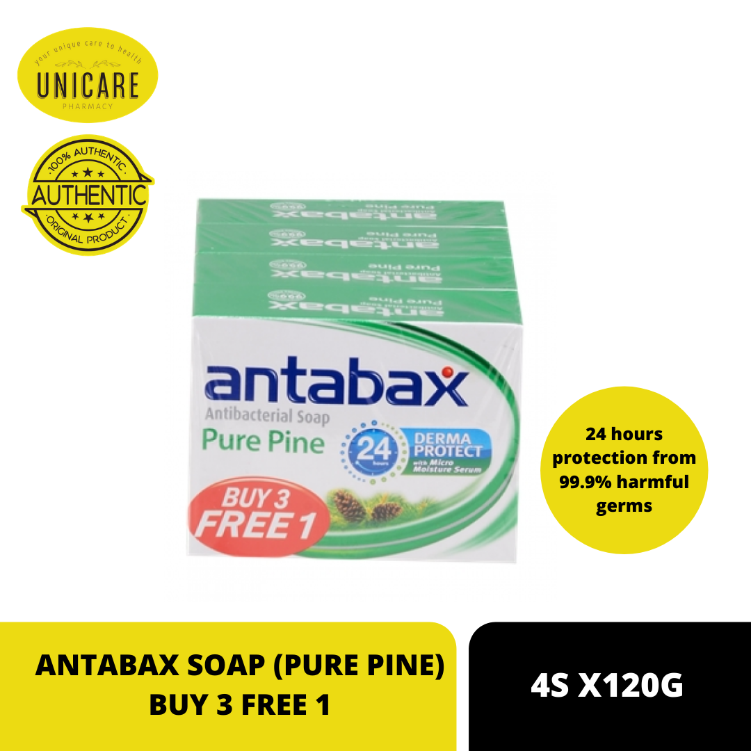 ANTABAX ANTIBACTERIAL SOAP 4S X110G (PURE PINE) | Lazada