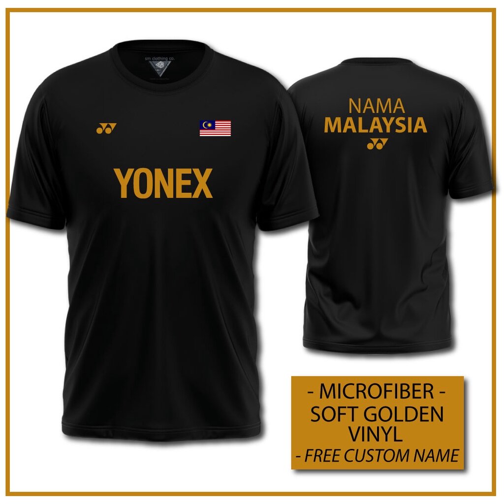 Tshirt Badminton | Jersey Badminton Yonex | Free custom nama | Lazada