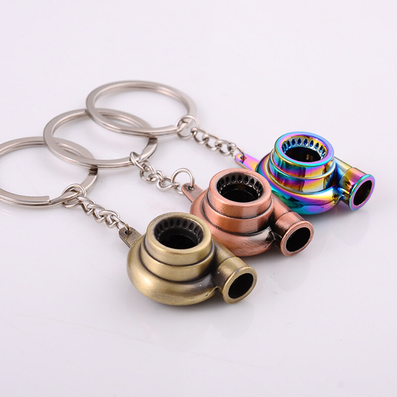 Extra Sweet Mini Turbo Turbocharger Keychain Spinning Turbine Key Chain ...