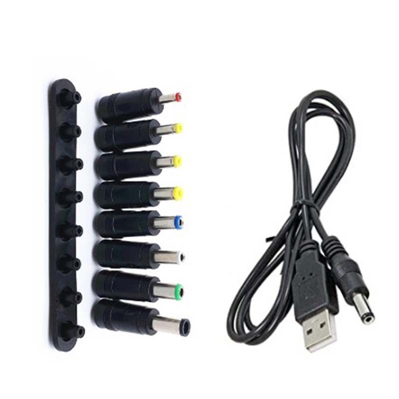 Universal Power Cable USB to DC 5.5 * 2.1mm Jack 5V Charging Cord 8 in ...