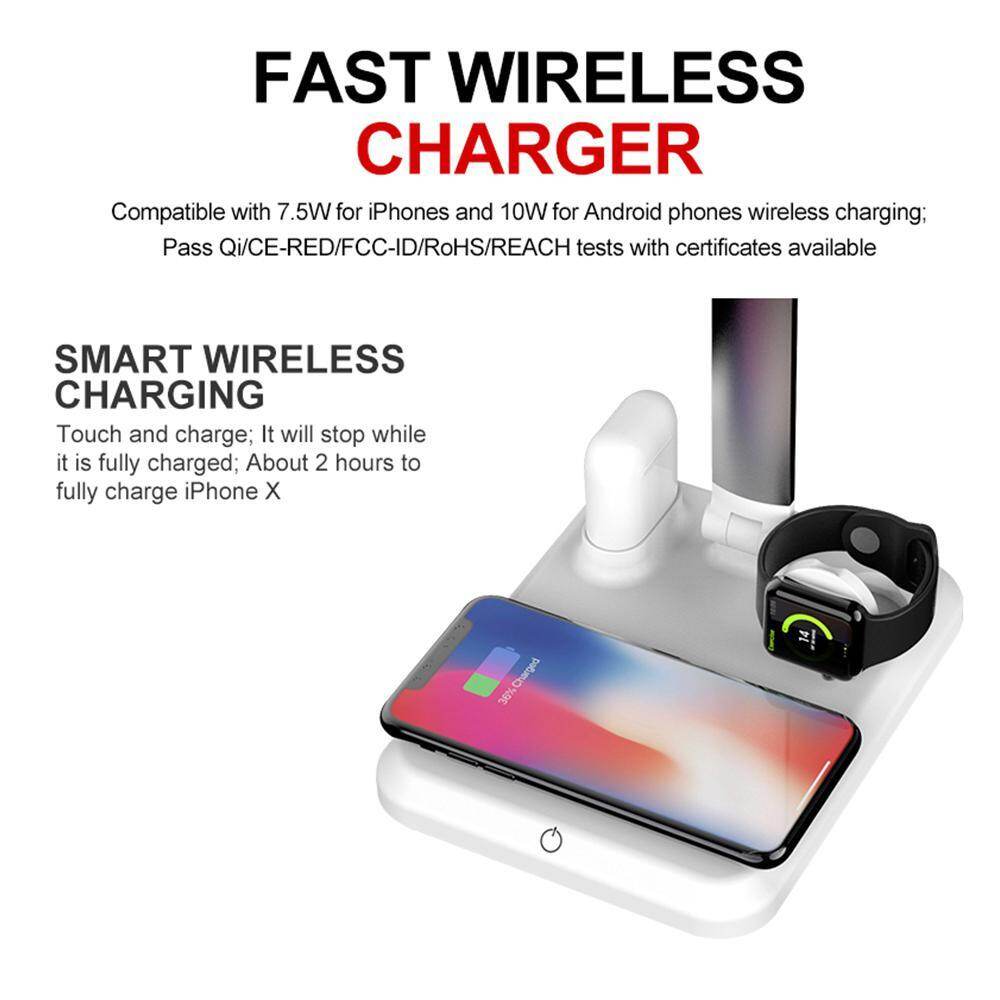 [12.12 ข้อเสนอพิเศษ] 4 IN 1Qi FAST CHARGE สำหรับ IOS/Android โทรศัพท์ ...