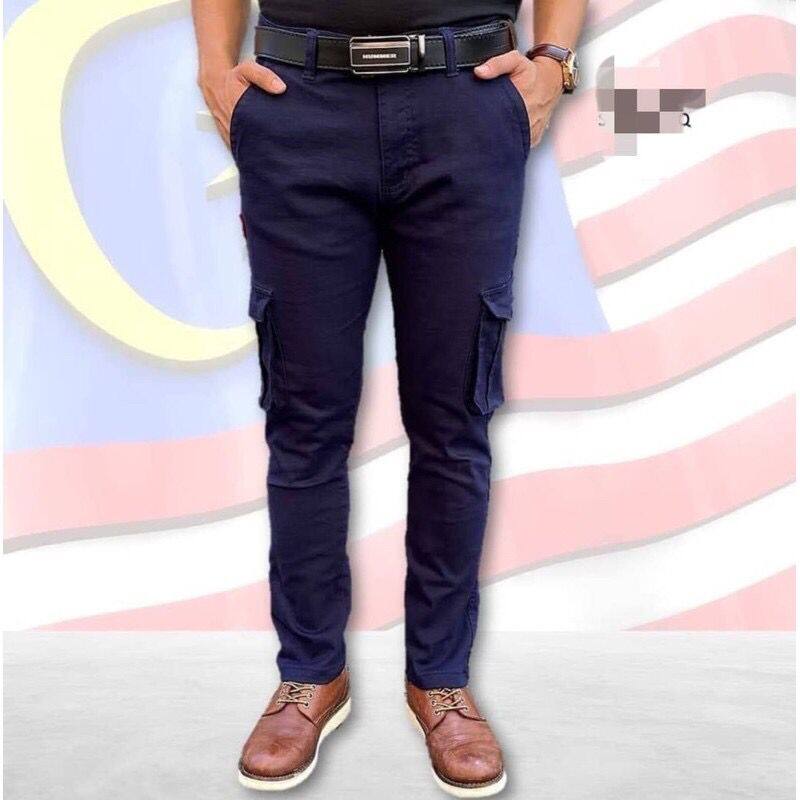 Seluar Kargo Slack 6 Poket Kain Tebal Cargo Pant Multi Pocket Seluar ...