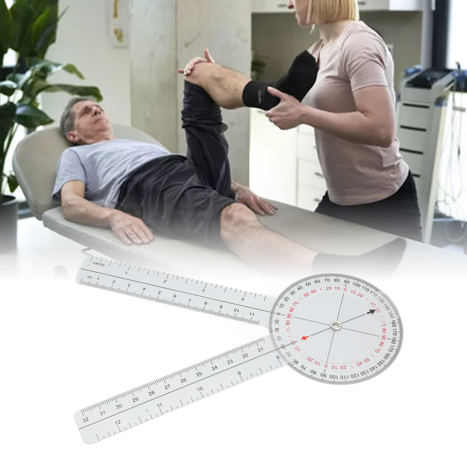 Goniometer, Spinal Goniometer Ruler Clear Scale for Finger Joints ...