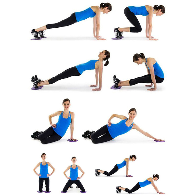 ZHONG 2X Dual Sided Gliding Abs Discs Core Sliders Abdominal Trainers ...