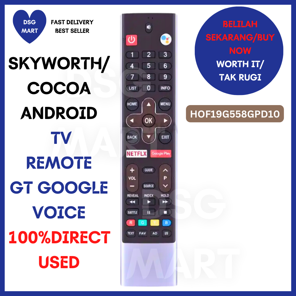 DSG skyworth android tv remote control| TV REMOTE | Lazada