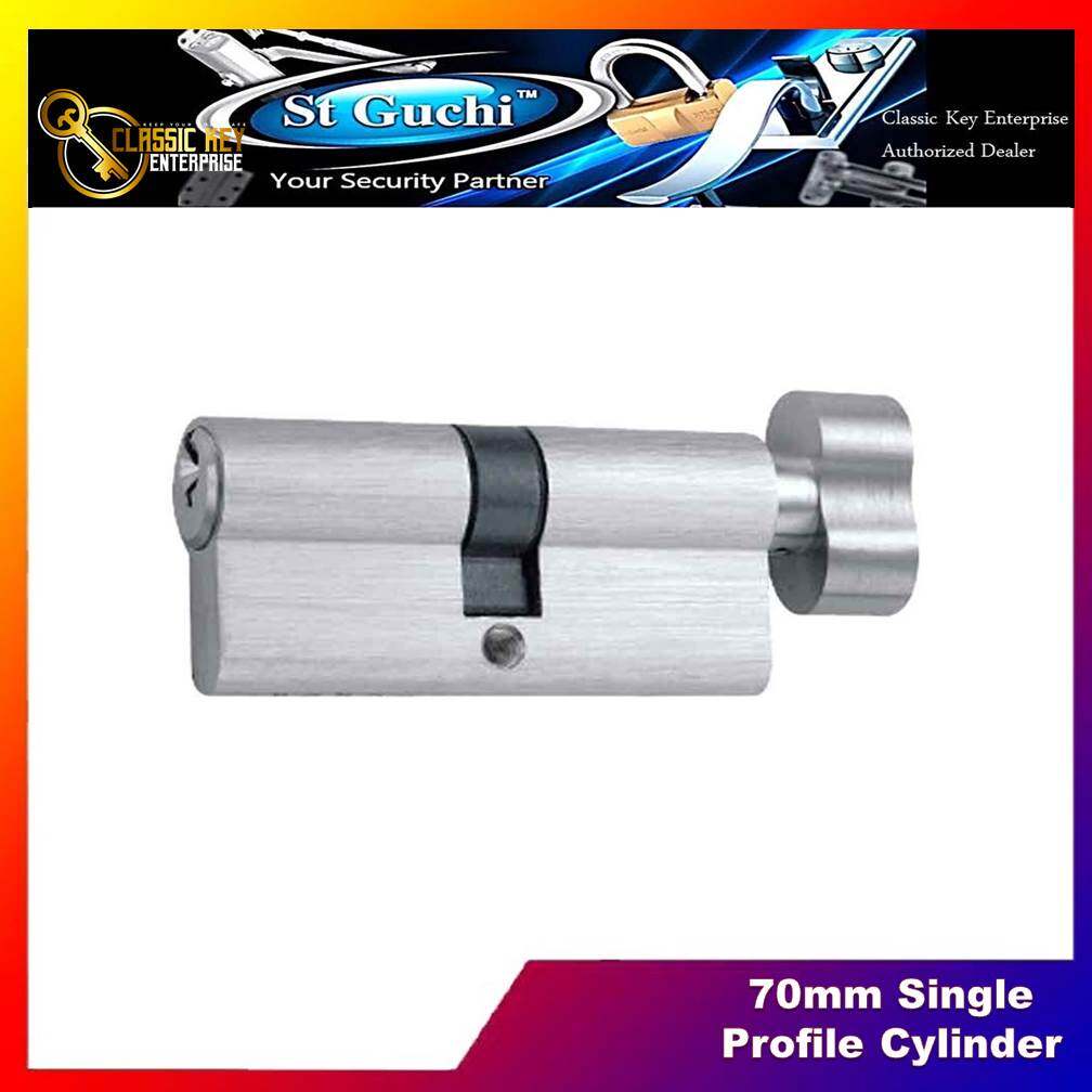 St Guchi Euro Profile Cylinder 70mm Single Thumbturn & Key | Lazada