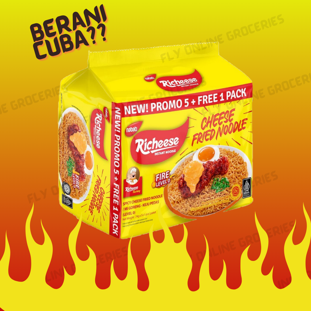 Mi Goreng Instant Richeese 3 Variasi (5+1 Packets) | Lazada