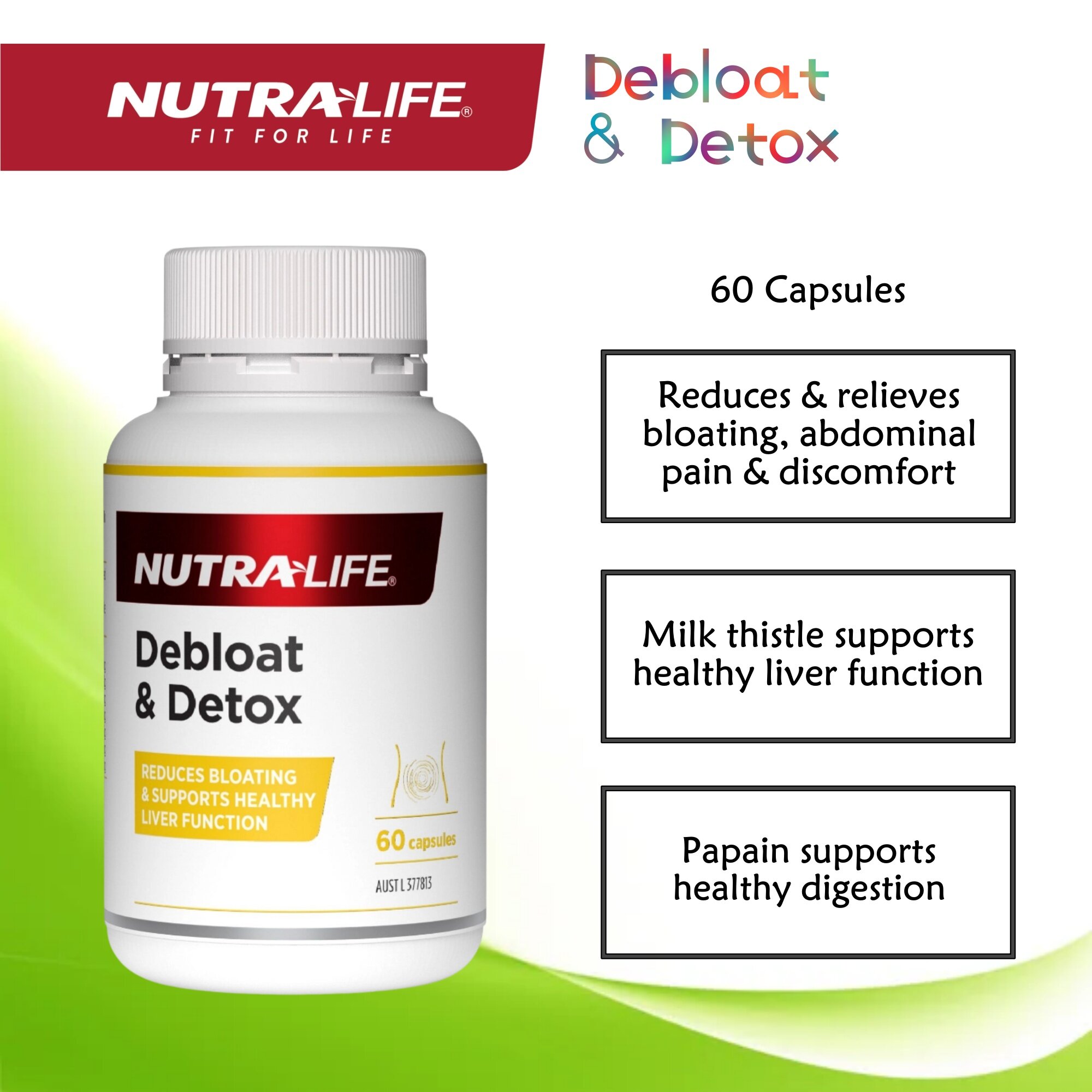 Nutra Life Debloat & Detox 60's | Lazada