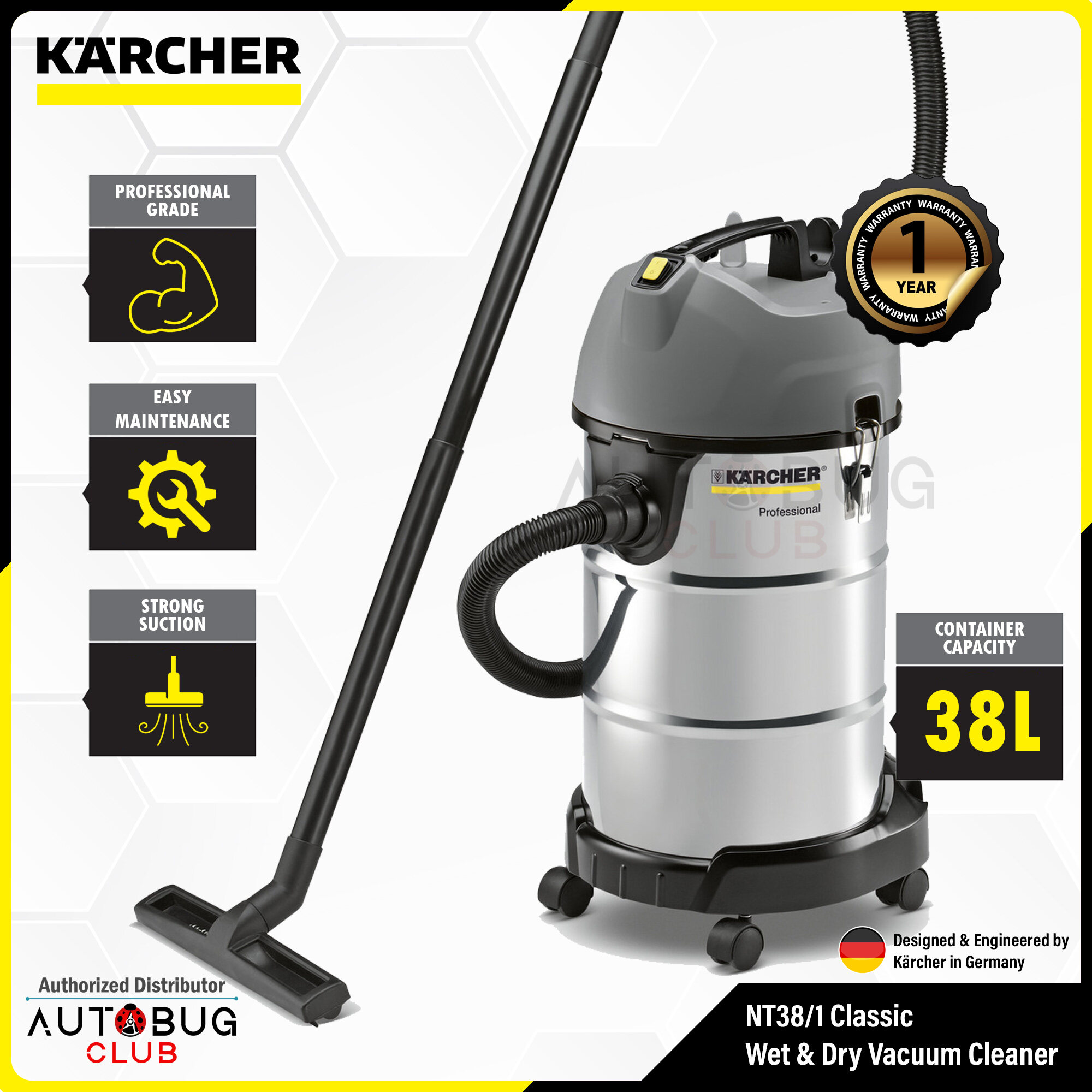 Karcher Nt30 Heavy Duty Vacuum Cleaner Wet And Dry Industrial Vacuum
