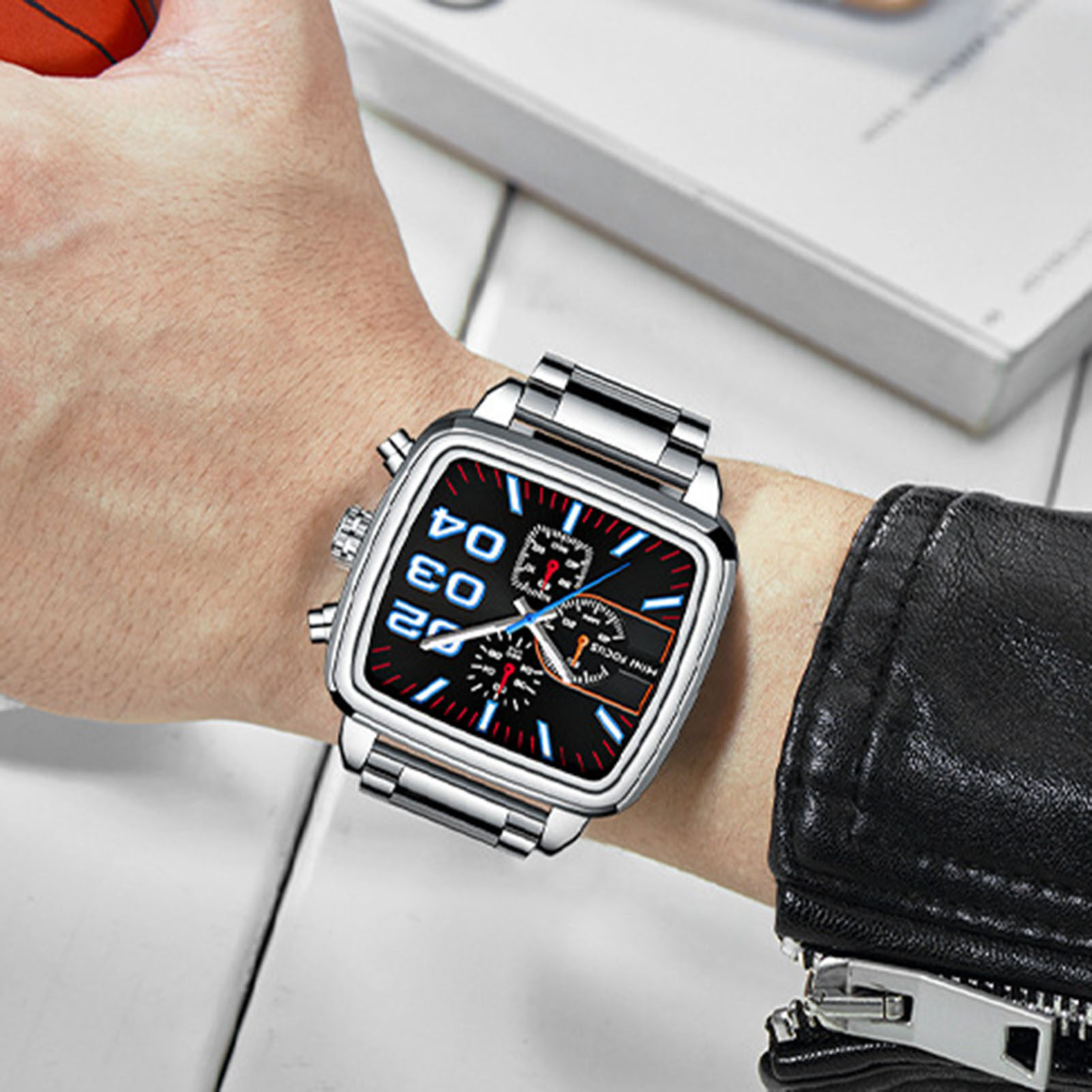 MINI FOCUS MF0314G Men Multi-Function Luminousนาฬิกาควอตซ์ - WOCO MALL ...