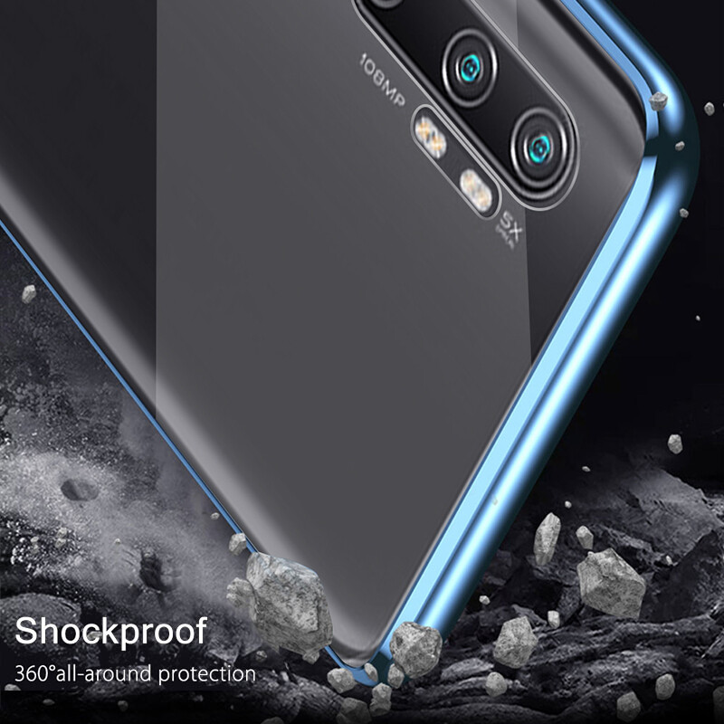เคสฝาพับแม่เหล็กกระจกนิรภัยสองด้านเต็ม360 °,เคสสำหรับXiaomi Mi 10 Pro Note 10 Lite/mi Note 10 ...