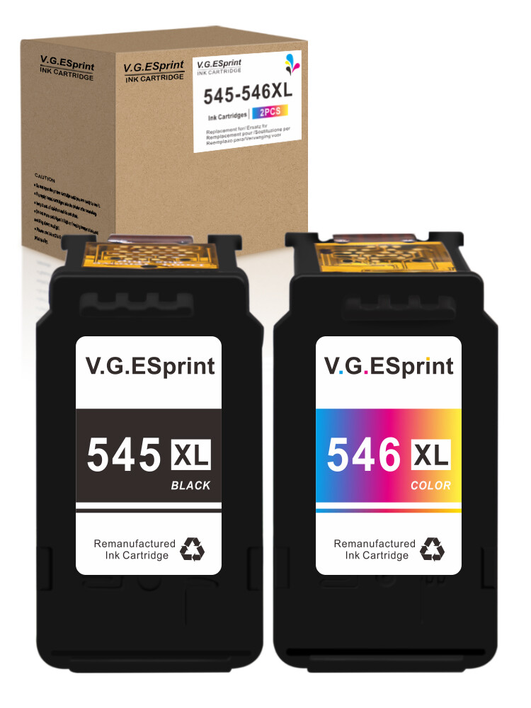V.G.Esprint remanufactured for Canon PG-545XL + CL-546XL black ink and ...