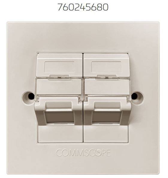 Hotdeal Original Commscope 2-ports BS angled shuttered faceplate, white ...