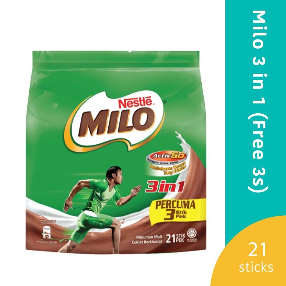 NESTLE MILO® 3IN1 18 + 3 Sticks (33g) | Lazada