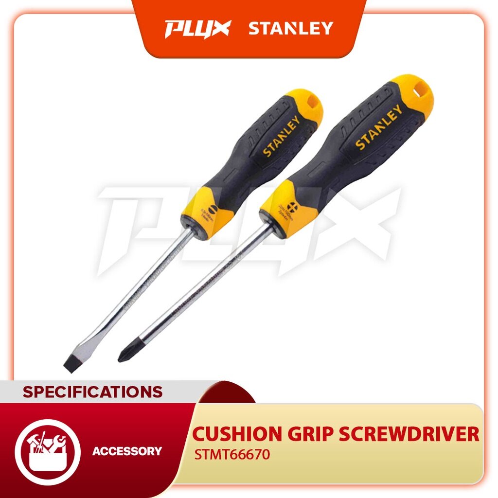 STANLEY STMT66670 Stanley 2pc Cushion Grip Screwdriver Set | Lazada