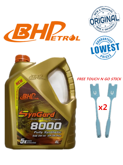 (100% Original Oil)BHP SynGard 8000 Fully Synthetic SAE 5W-40 4L Engine ...