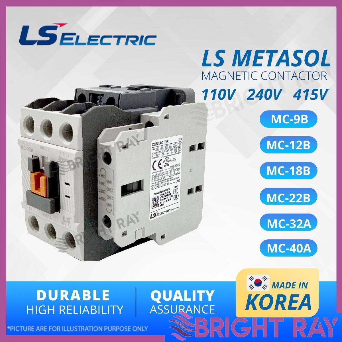 LS ELECTRIC Metasol Magnetic Contactor AC110V / AC240V / AC415V MC-9b ...