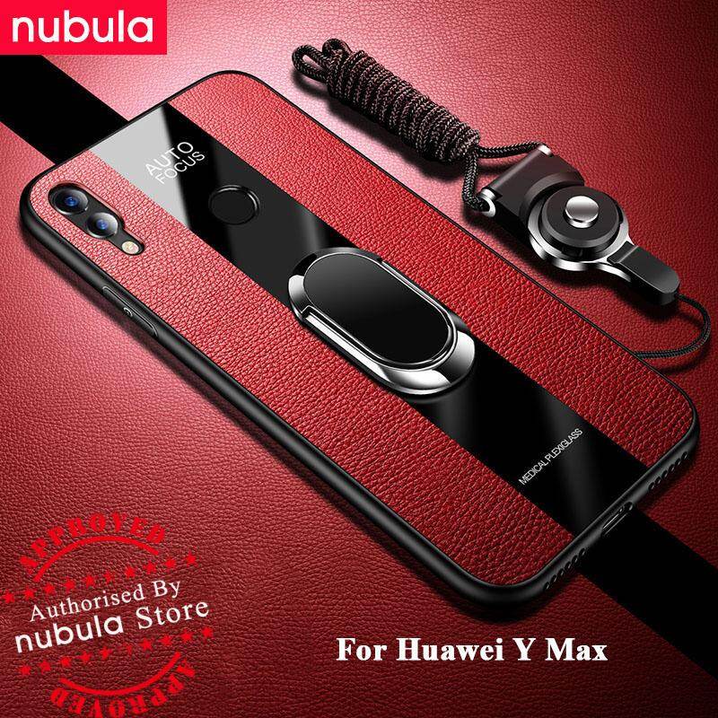 NUBULA untuk Huawei Y Max Casing PU Leather Protective Case Soft Edge ...