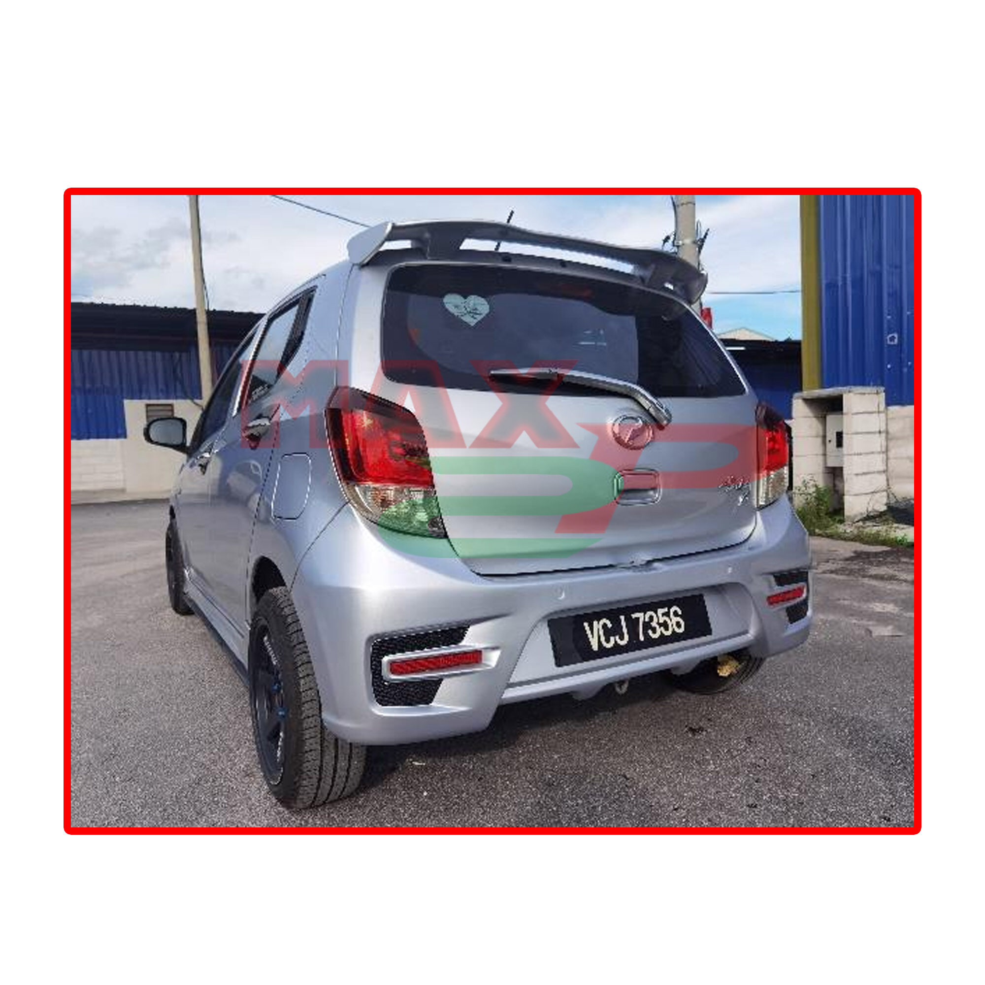 Perodua Axia 2014 & Above AGYA Style Rear Back Bumper With Reflector ...