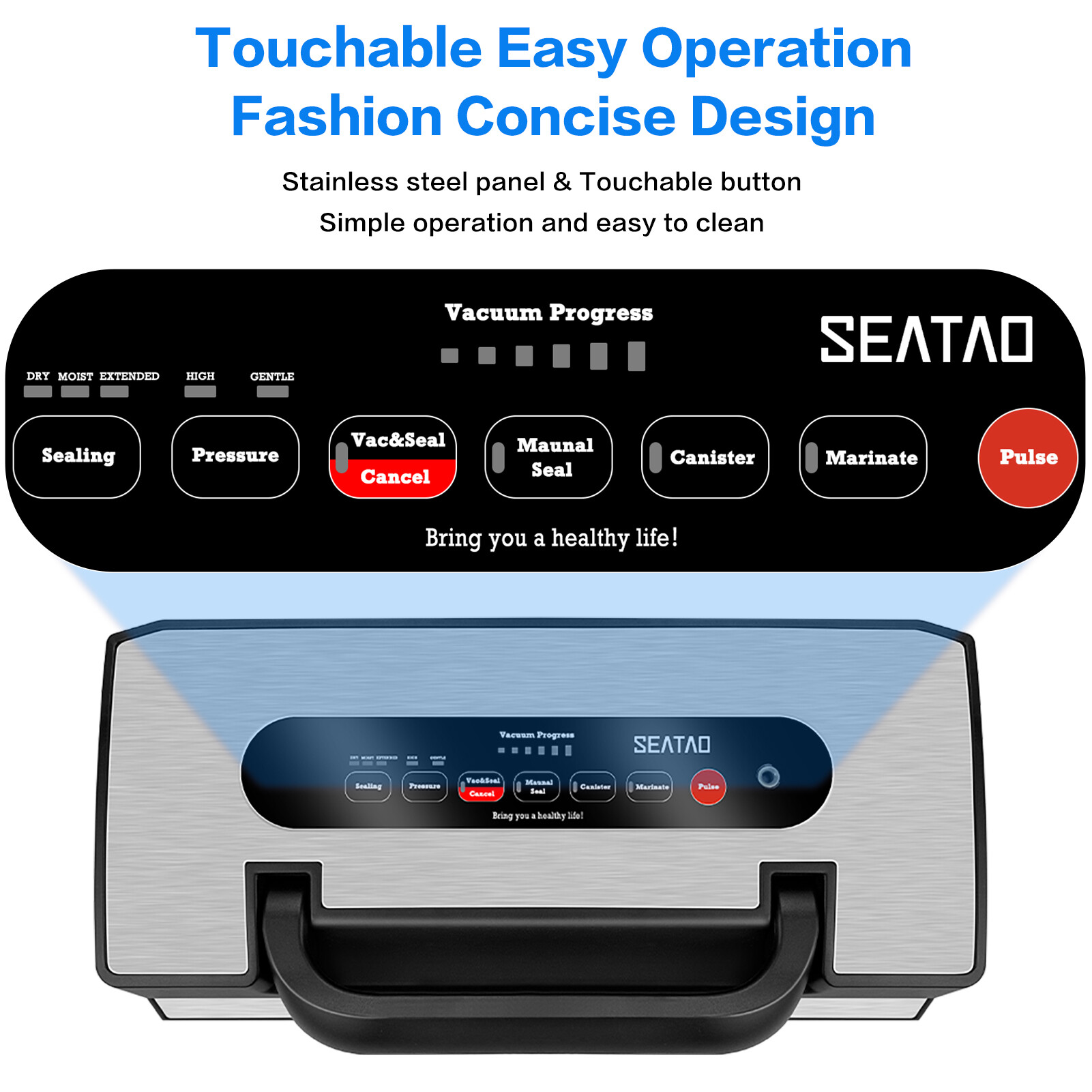 SEATAO VH5188 Automatic Vacuum Sealer Machine, 90kPa Multifunction ...